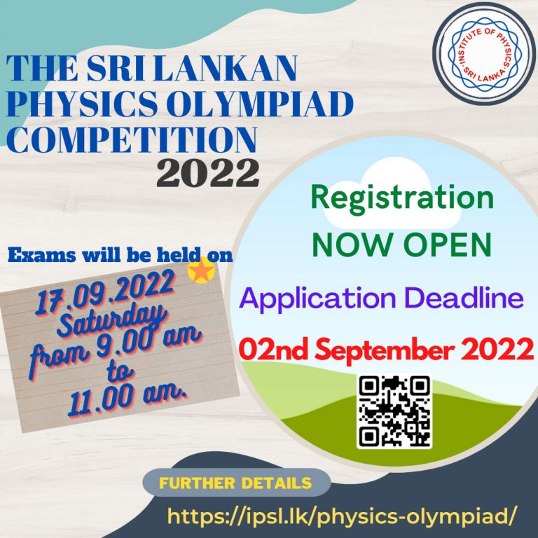 Physics Olympiad 2022 – Institute of Physics Sri Lanka